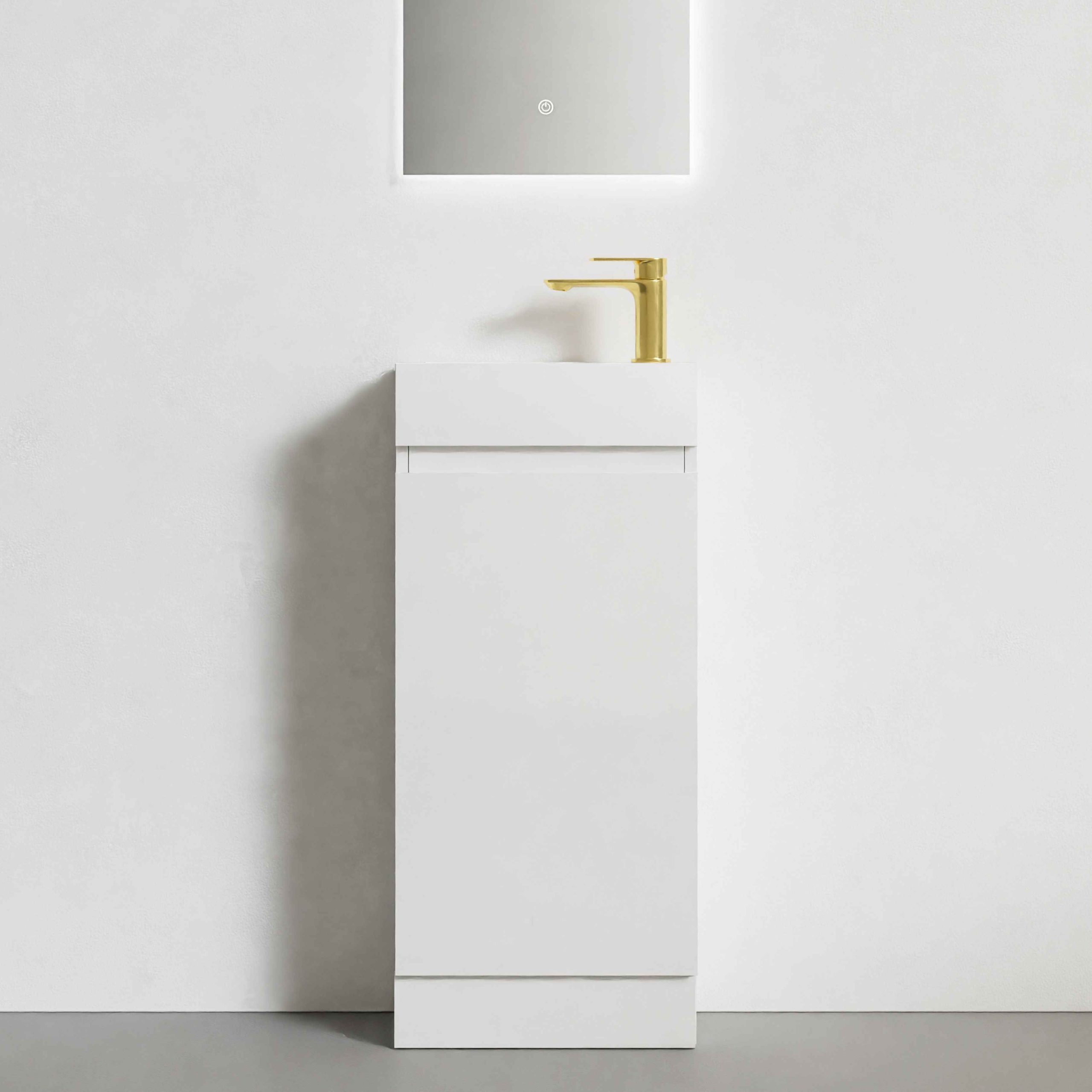 400 Matt White GHF Floor Standing Vanity - Green Home Bathroom