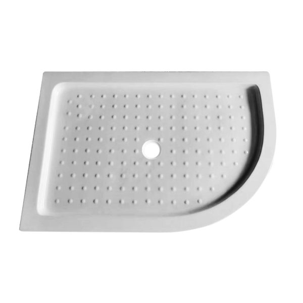 1000 X 800 Curved Shower Tray – 2 Lips - Center waste - Green Home Bathroom