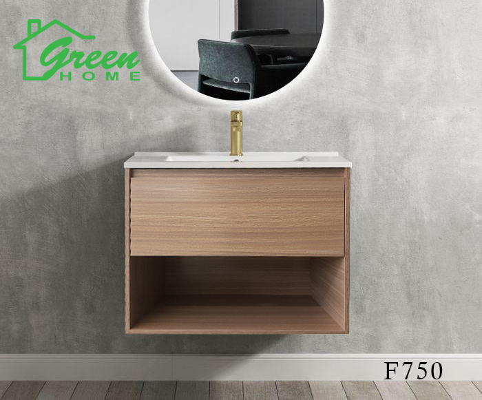 Wall-hung Plywood Vanity + Ceramic Basin 750-Wood-GHLYG - Green Home ...