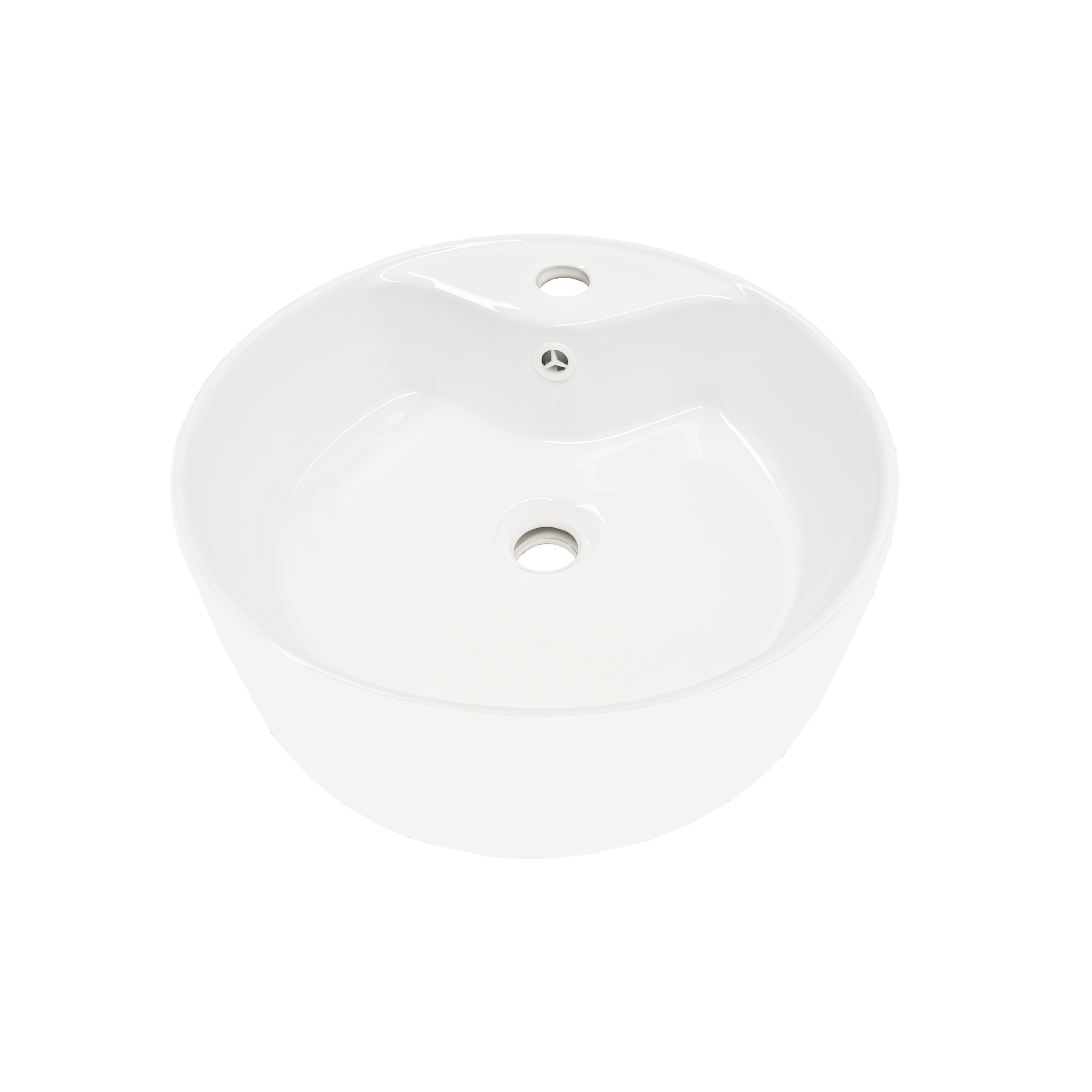 Ceramic Art Basin With Overflow - Green Home Bathroom