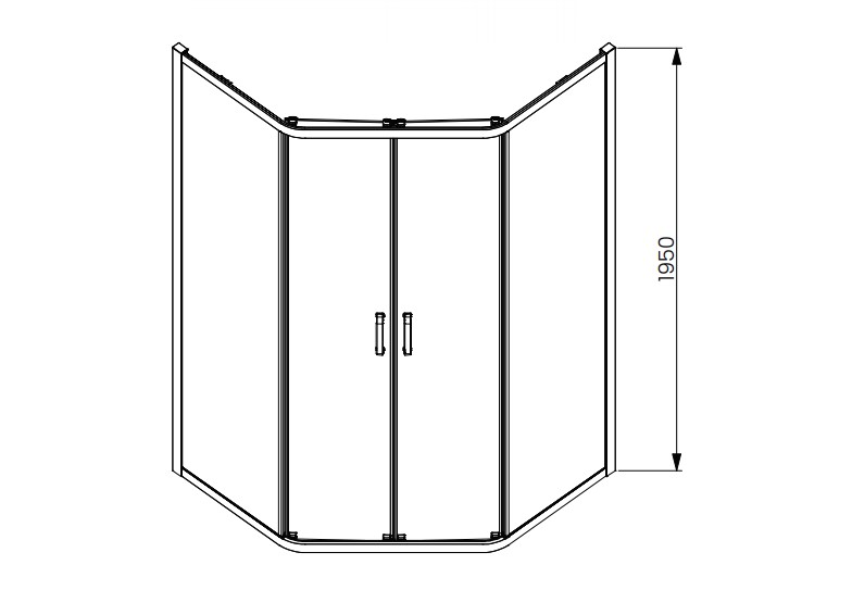 1000X1000 Diamond Sliding (Inside) Door Shower Box - Green Home Bathroom